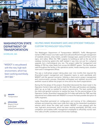 HELPING MAKE ROADWAYS SAFE AND EFFICIENT THROUGH CUSTOM TECHNOLOGY ...