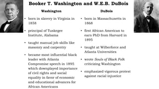 Washington and DuBois | PPT
