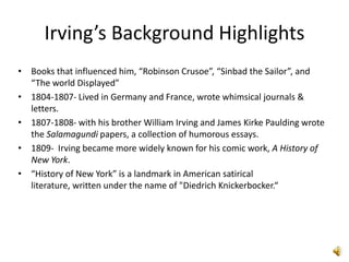 Washington irving tran12 | PPSX | Books and Literature