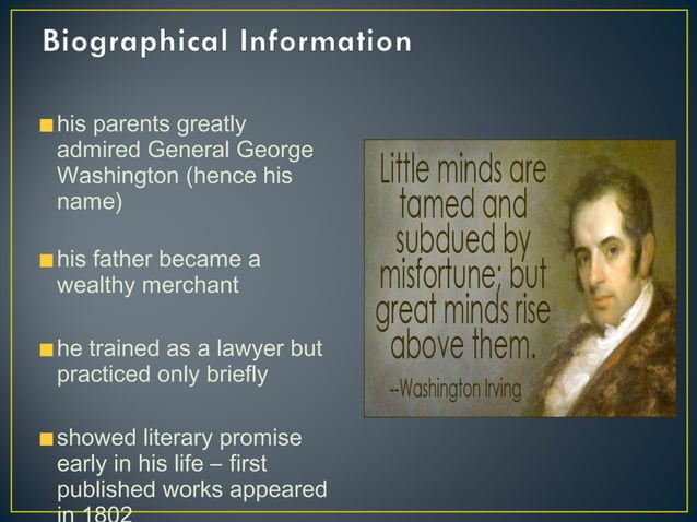 Washington Irving Overview | PPT