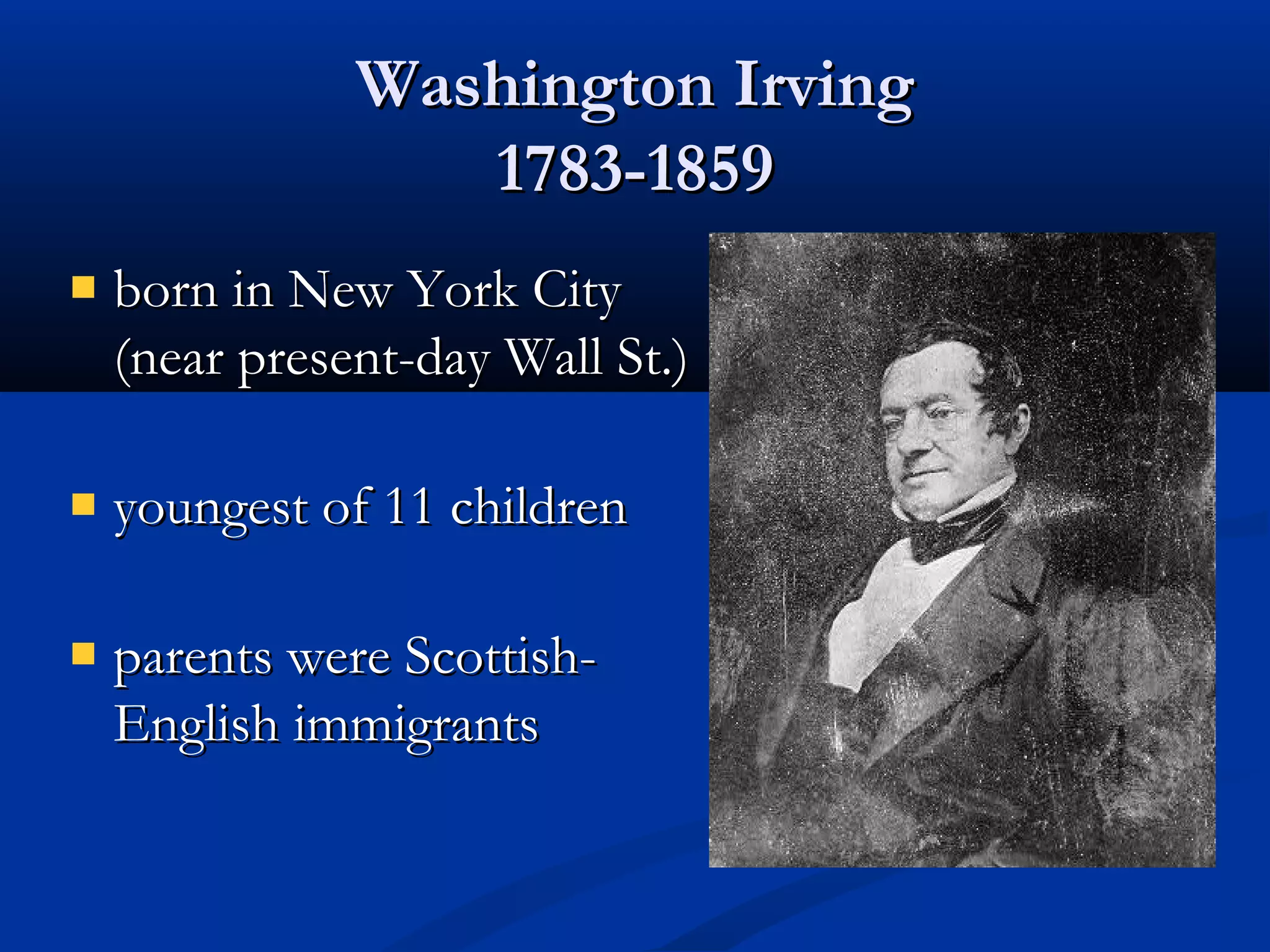 Washington irving power point guided notes ppt | PPT