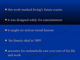 Washington irving power point guided notes ppt | PPT