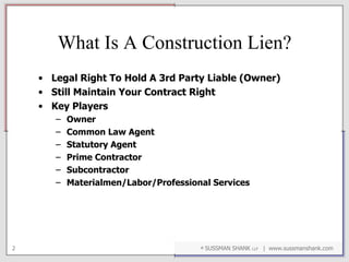 Washington Lien Law | PPT