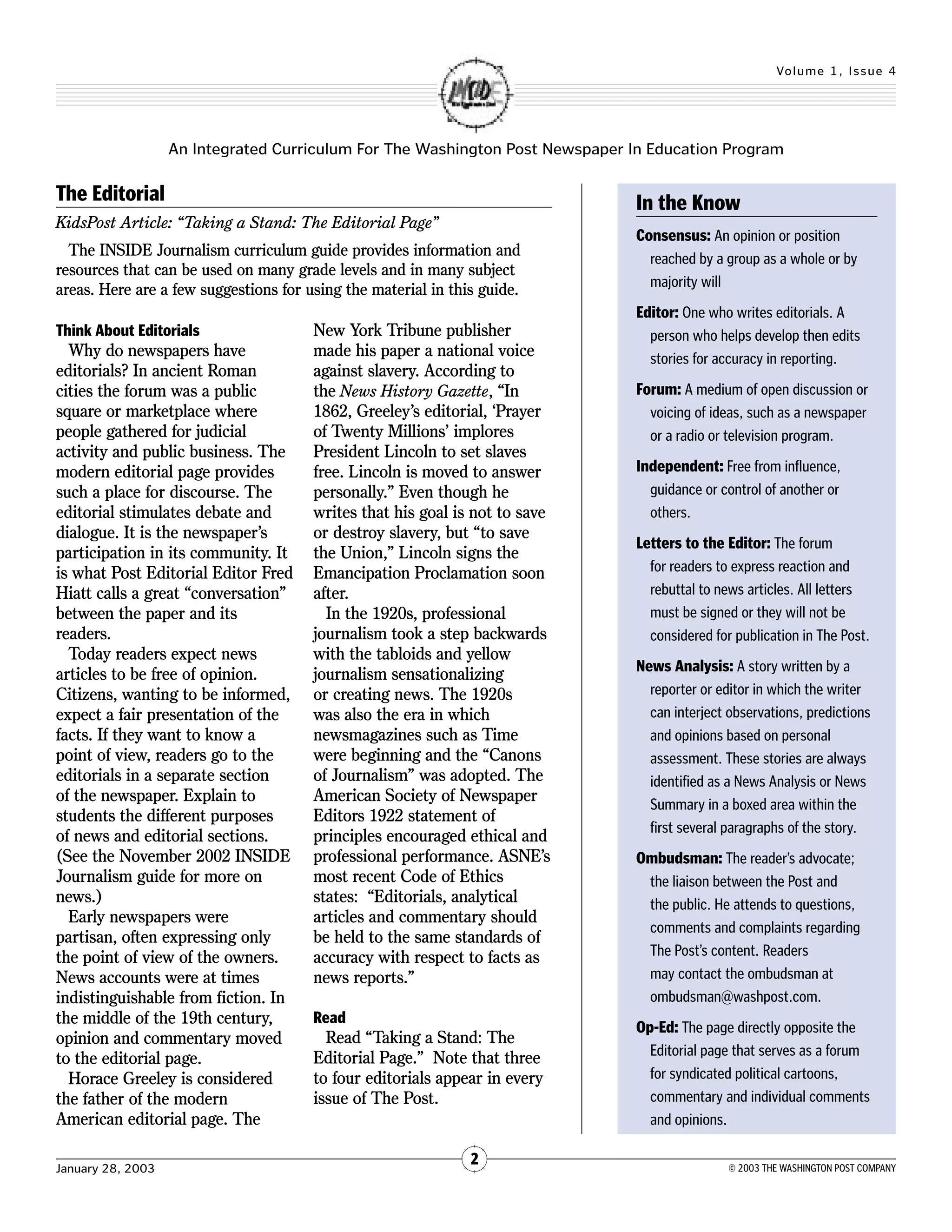 Washington post editorial writing | PDF