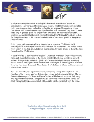 Washington's Newburgh Address | PDF