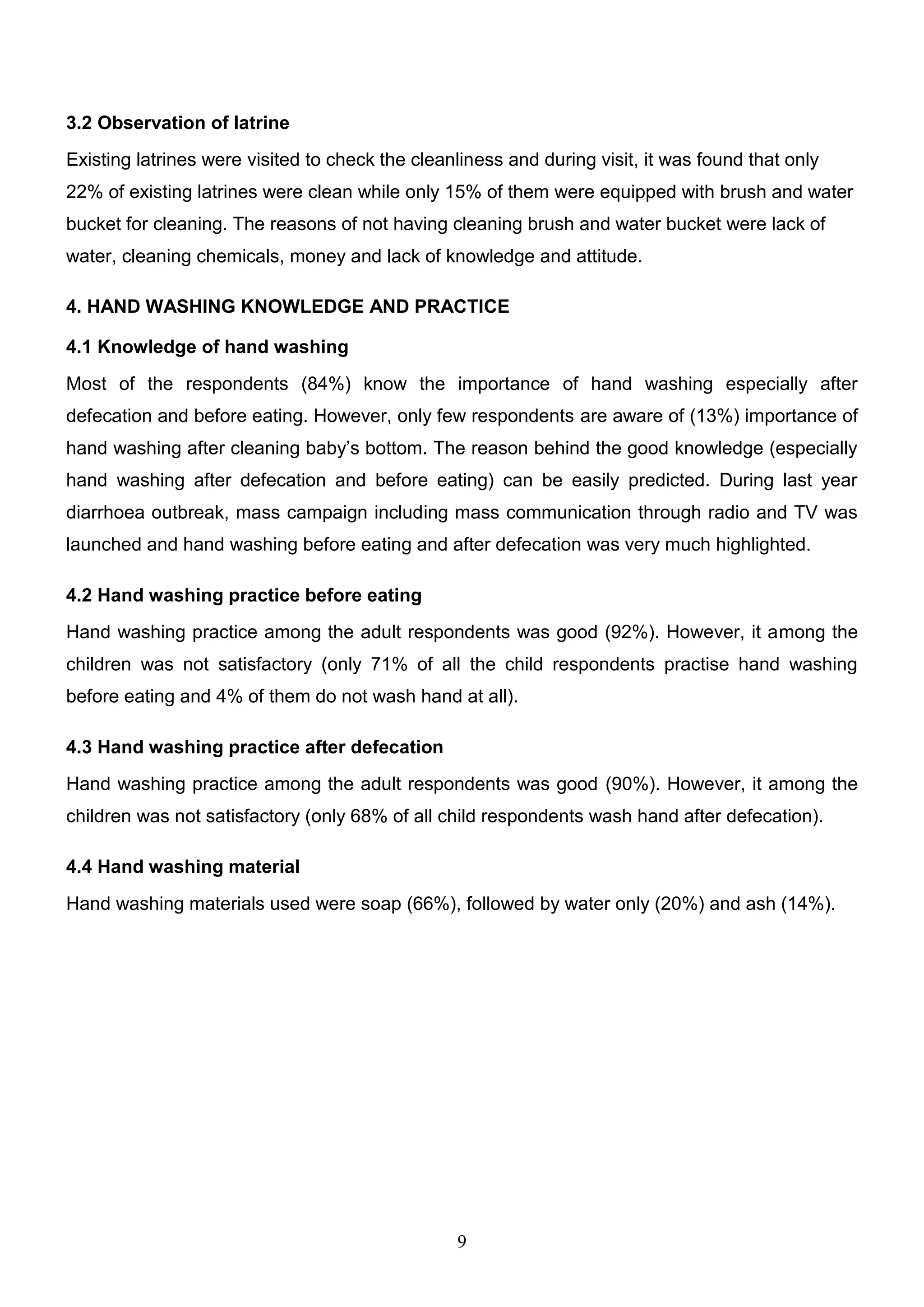 KAP survey on water, sanitation and hygiene (WASH) practices in 10 VDCs ...