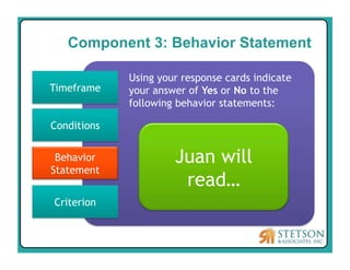 Stetson & Associates Standards-Based IEP Training (Sample Slides) | PPT