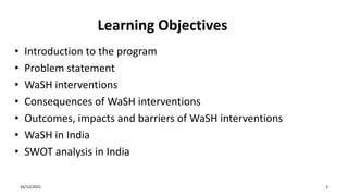 WaSH program SWOT analysis | PPTX