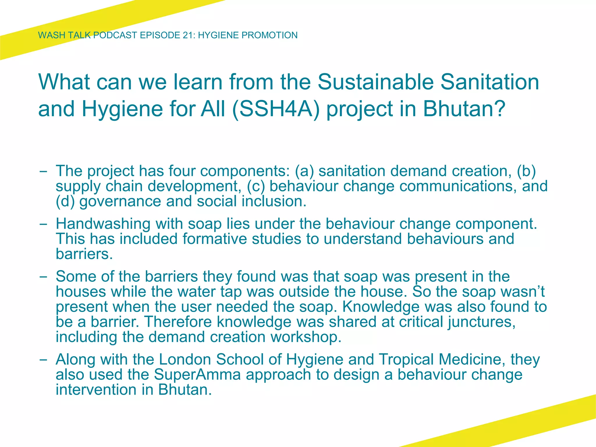 Wash Talk Episode 21 - hygiene promotion | PPTX