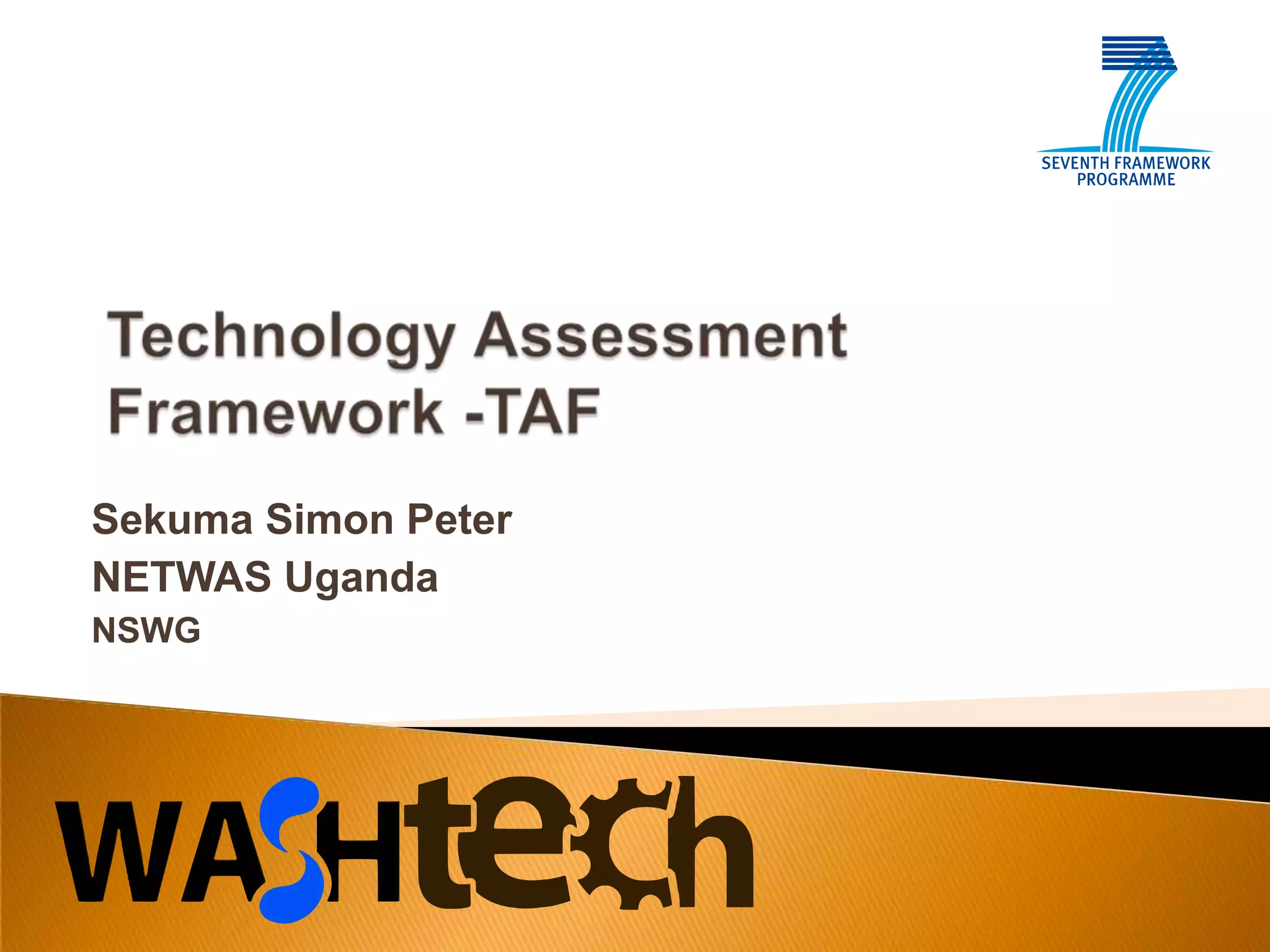 Technology Assessment Framework - TAF | PPTX