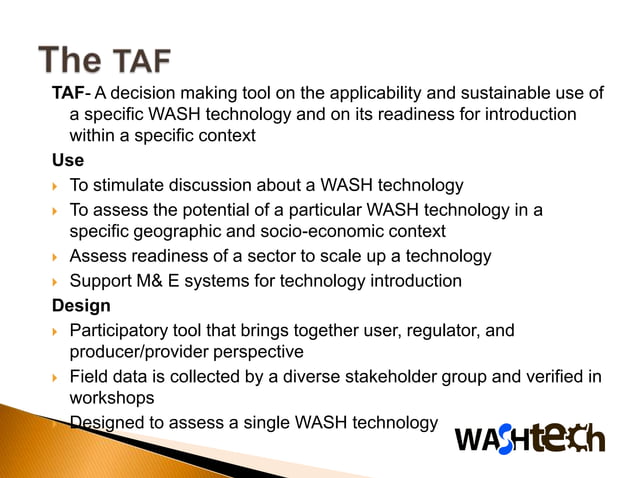 Technology Assessment Framework - TAF | PPTX