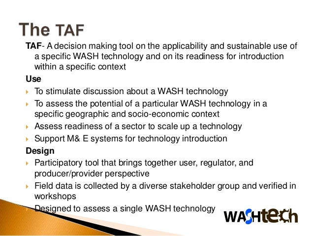 Technology Assessment Framework Taf