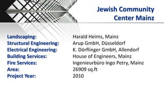 Jewish Community Center Mainz | PPTX