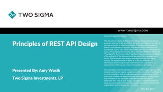 Principles of REST API Design | PPT