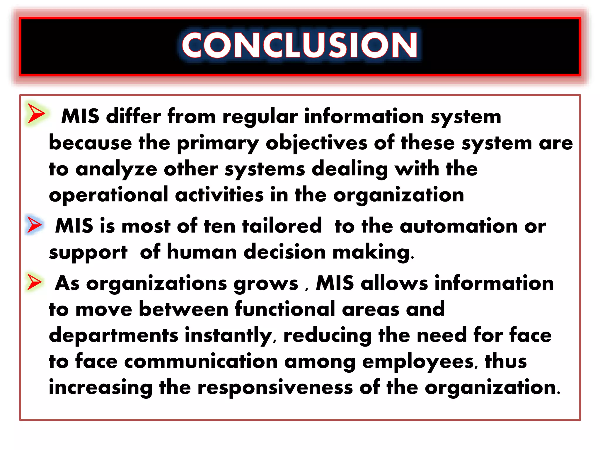 Wasim ali .118. types of mis & advantage & disadvantage of mis | PPT