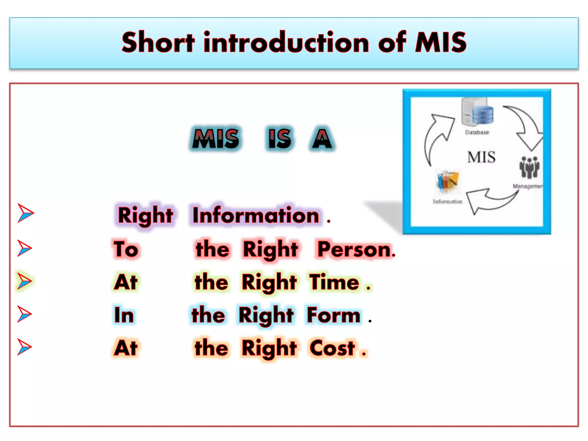 Wasim ali .118. types of mis & advantage & disadvantage of mis | PPT