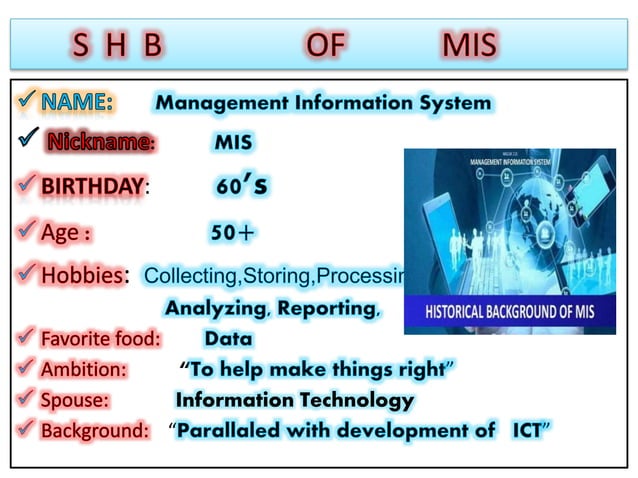 Wasim ali .118. types of mis & advantage & disadvantage of mis | PPT