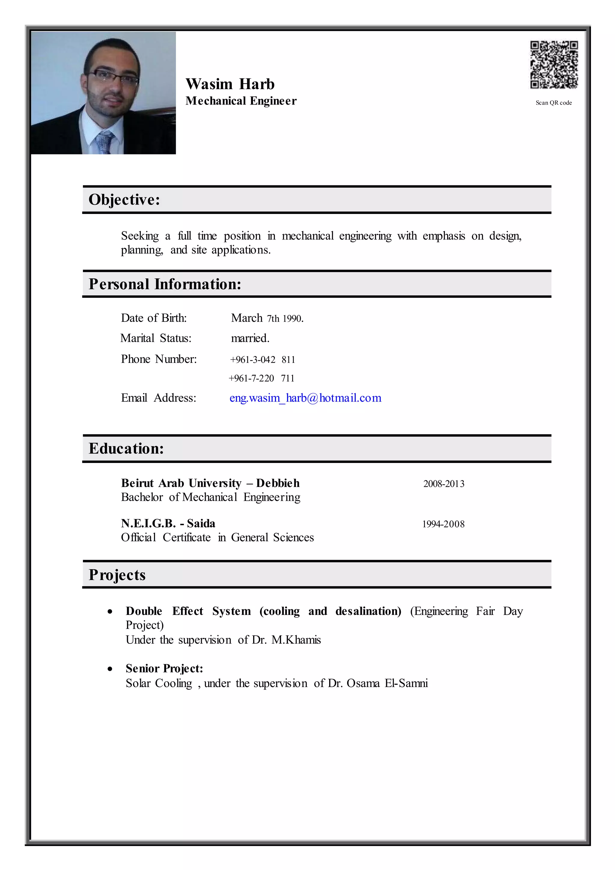 Wasim harb CV | DOCX