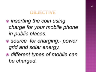 coin based mobile battery charger | PPTX