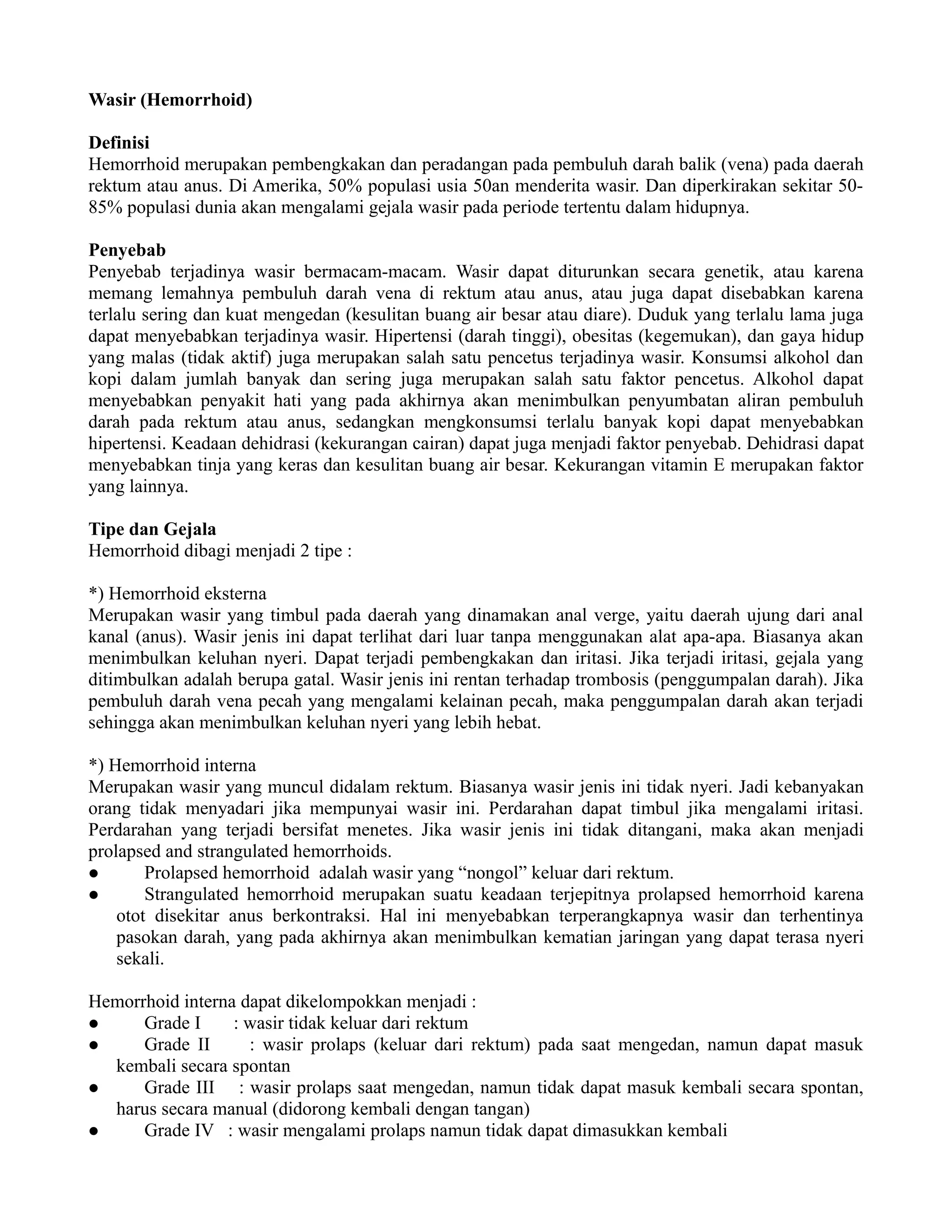 Wasir hemorrhoid | PDF