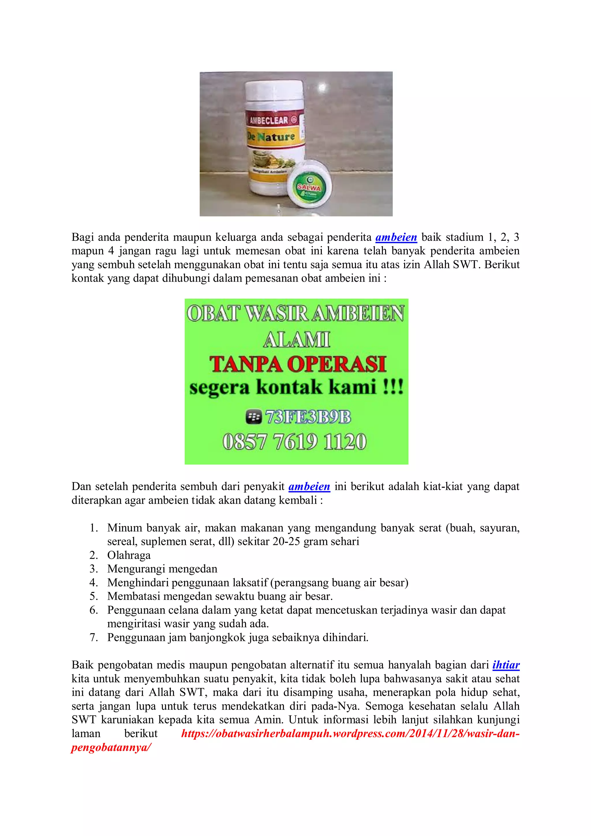 Wasir dan pengobatanya | PDF