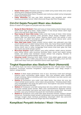 Wasir (hemoroid) ringan apa perlu pengobatan | PDF