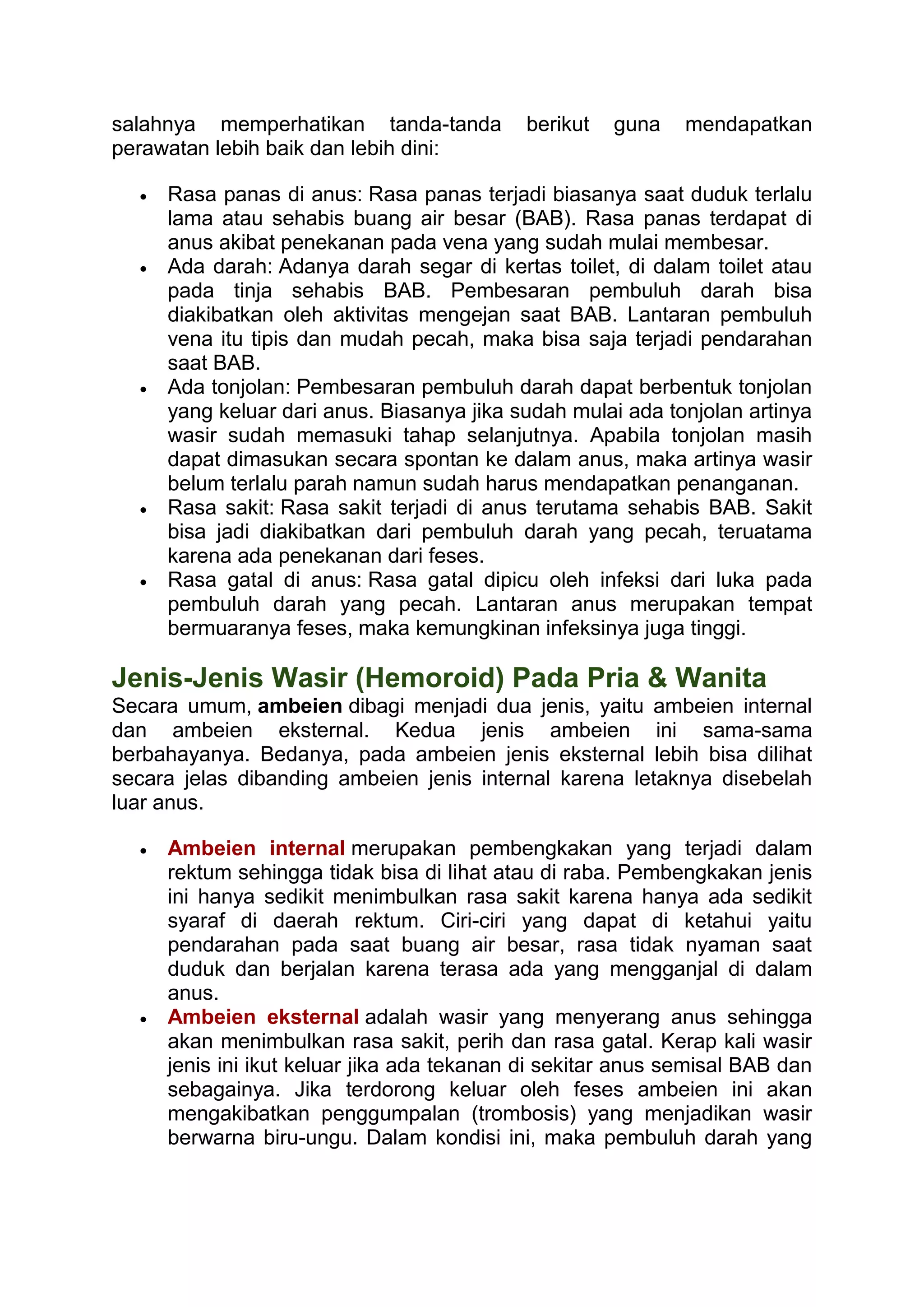 Wasir stadium 3 bisa sembuh sendiri gak | PDF