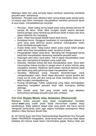Wasir stadium 3 bisa sembuh sendiri gak | PDF