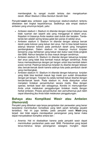Wasir stadium 3 bisa sembuh sendiri gak | PDF