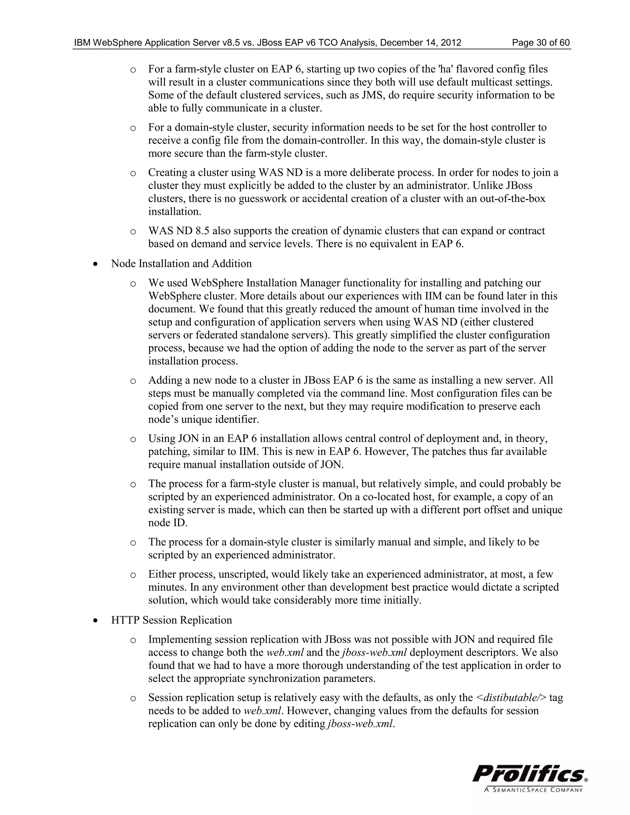 WebSphere Application Server JBoss TCO analysis | PDF