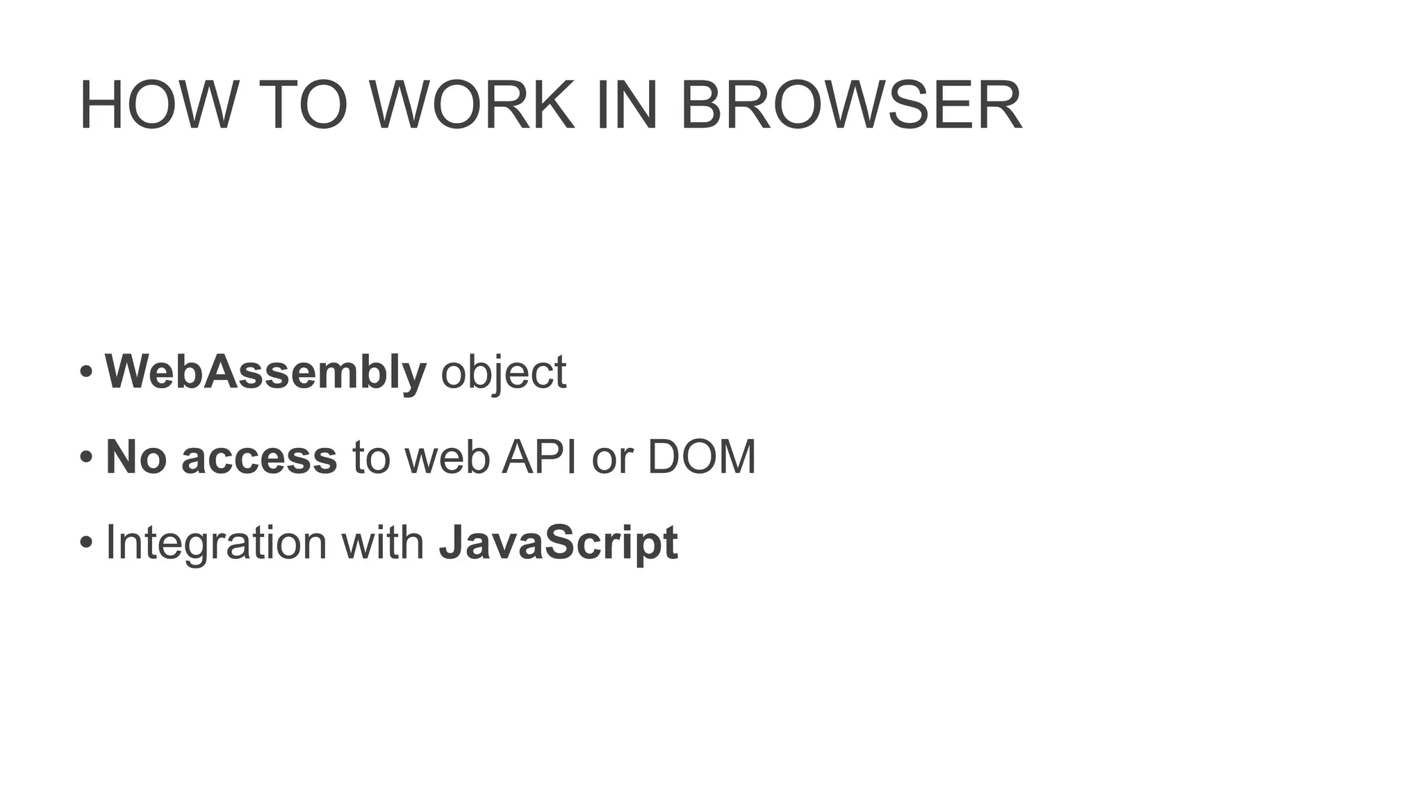 WebAssembly overview. KievJS meetup | PPT