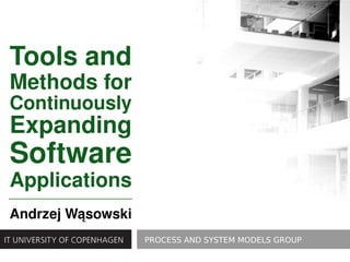 Tools and Methods for Continuously Expanding Software Applications | PPT