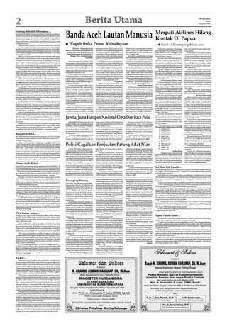 Waspada Aceh 3 Agustus 2009 | PDF