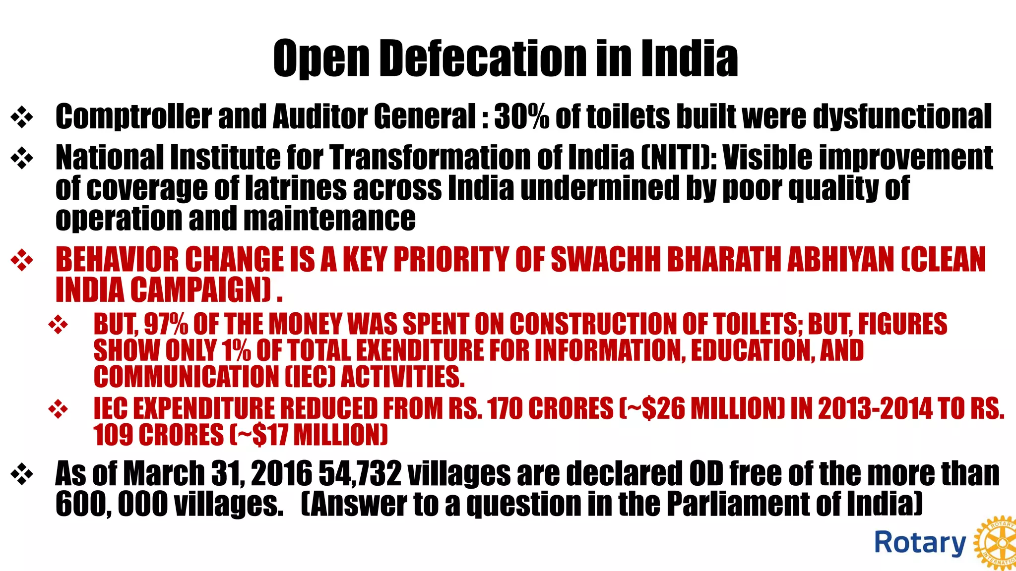 Behavior Change: The Key To Ending Open Defecation | PPTX