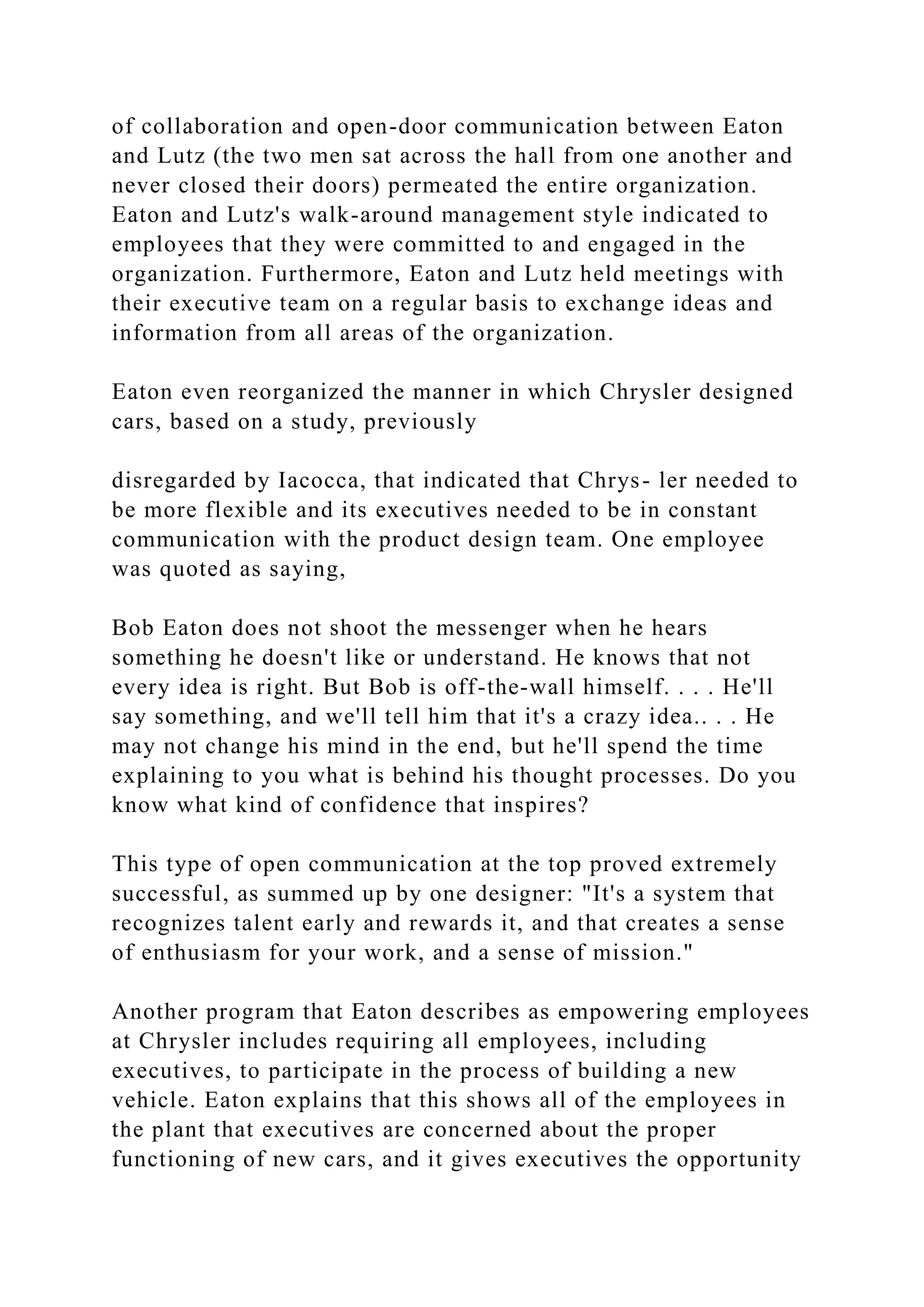 Was Robert Eaton a Good Performance Management Leader .docx