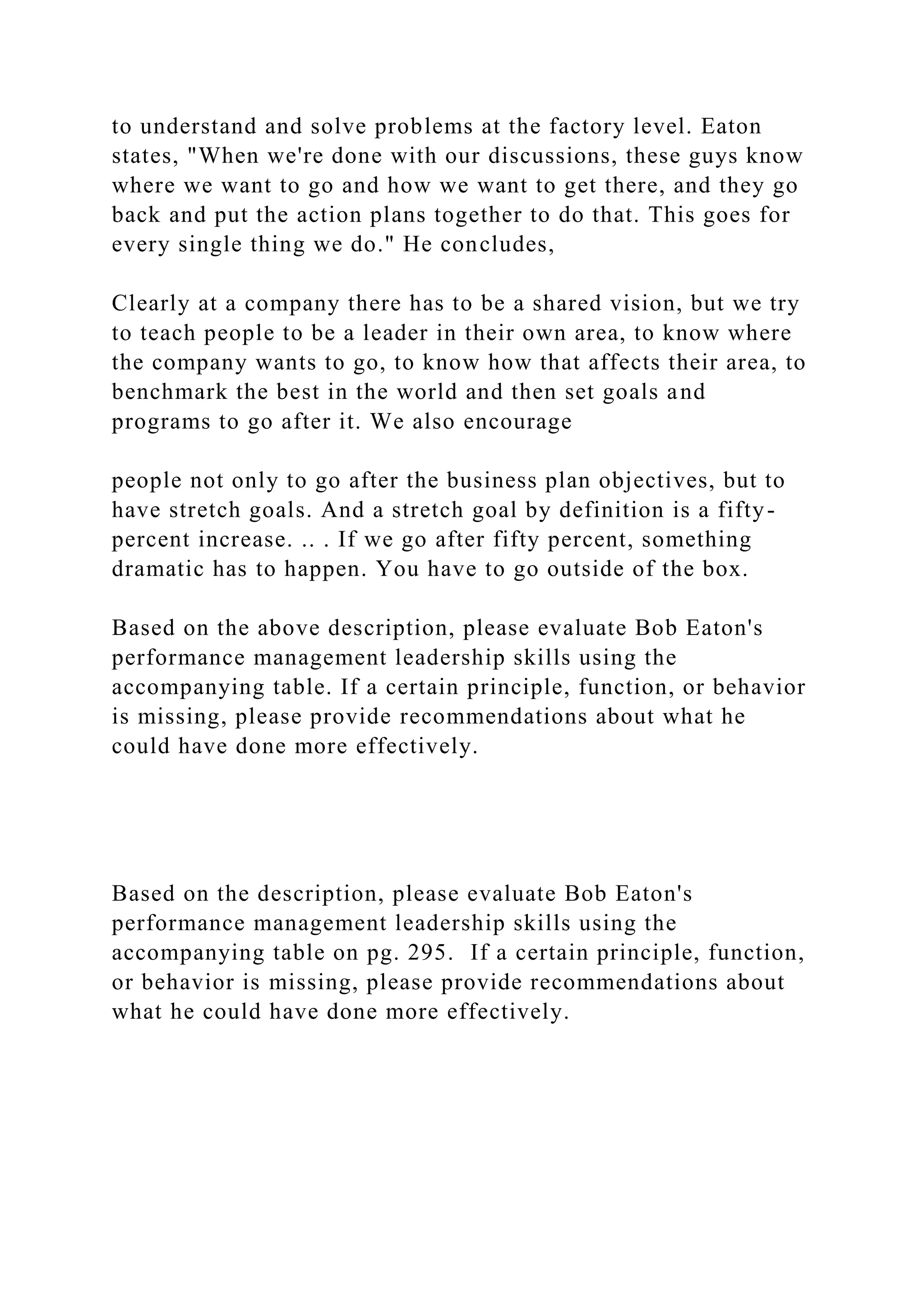 Was Robert Eaton a Good Performance Management Leader .docx
