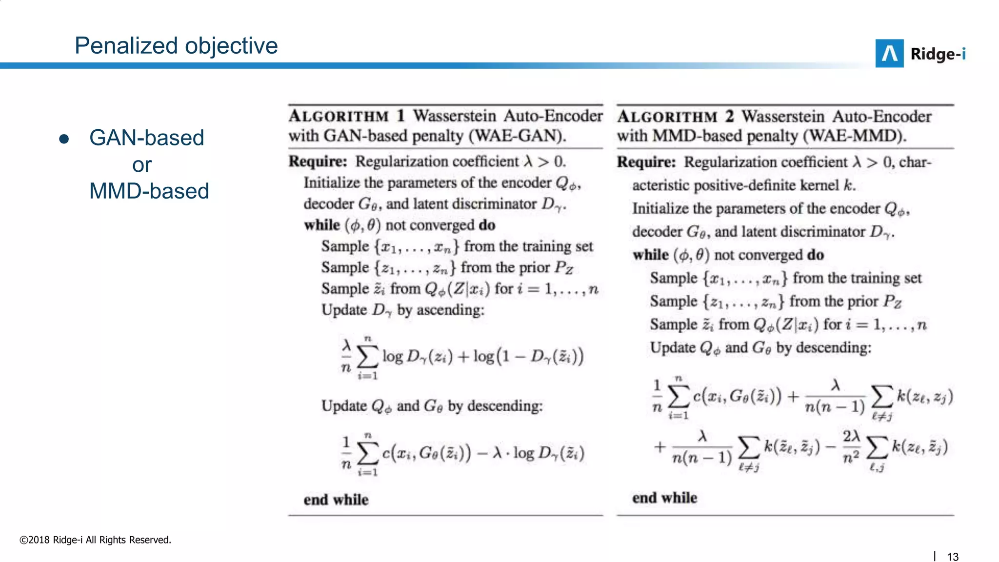 [Ridge-i 論文よみかい] Wasserstein auto encoder | PPT