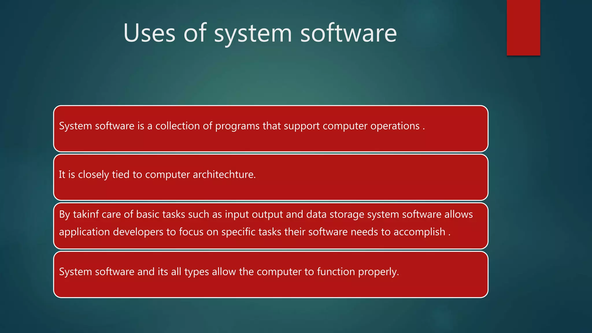 System Software | PPTX | Operating Systems | Computer Software and Applications