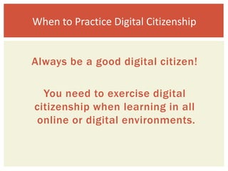 Digital Citizenship Presentation | PPTX