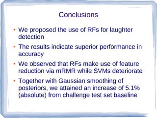 Random Forests for Laughter Detection | PDF | Technology & Computing