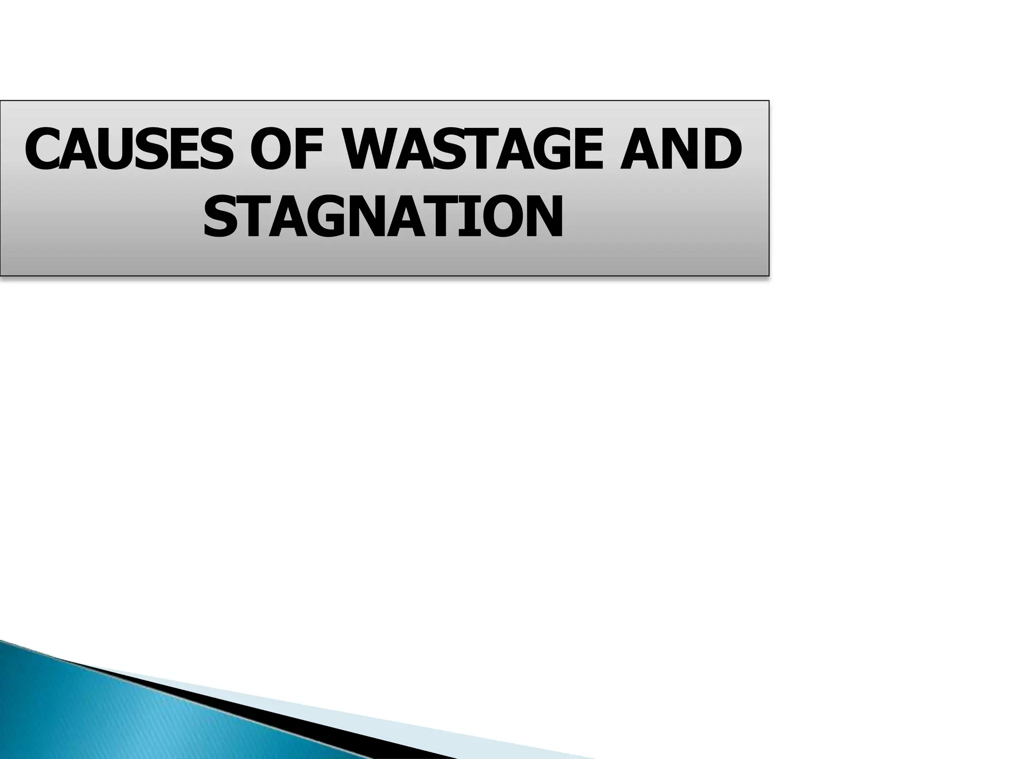 wastage and stagnation of education pptx | PPTX