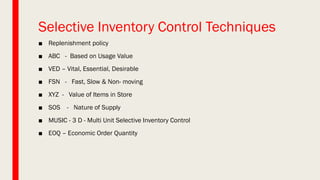 Wastage management and pilferage control | PDF