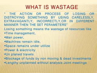 Wastage & training | PPT | Business Administration | Business