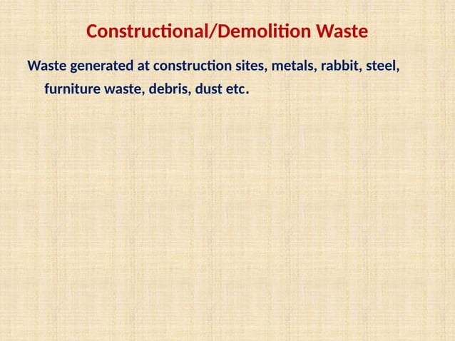 Waste meaning classification and examples | PPT