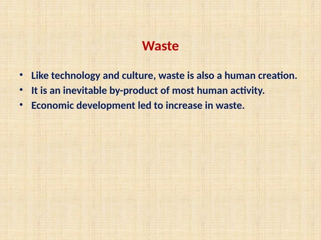 Waste meaning classification and examples | PPT