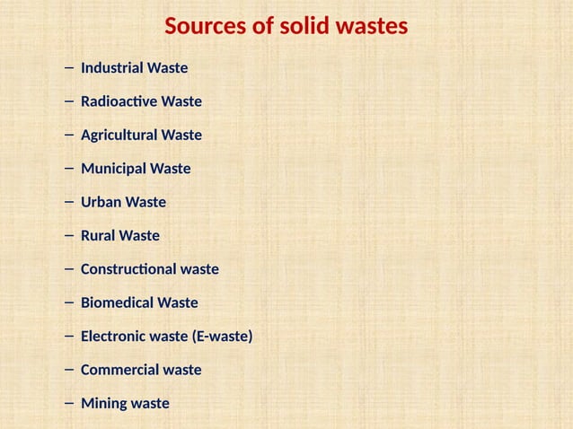 Waste meaning classification and examples | PPT