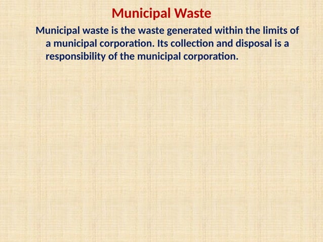 Waste meaning classification and examples | PPT