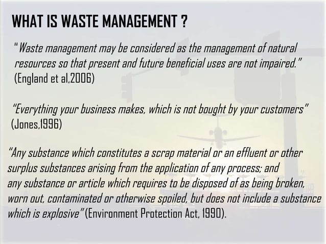 Waste cycle in airport | PPT