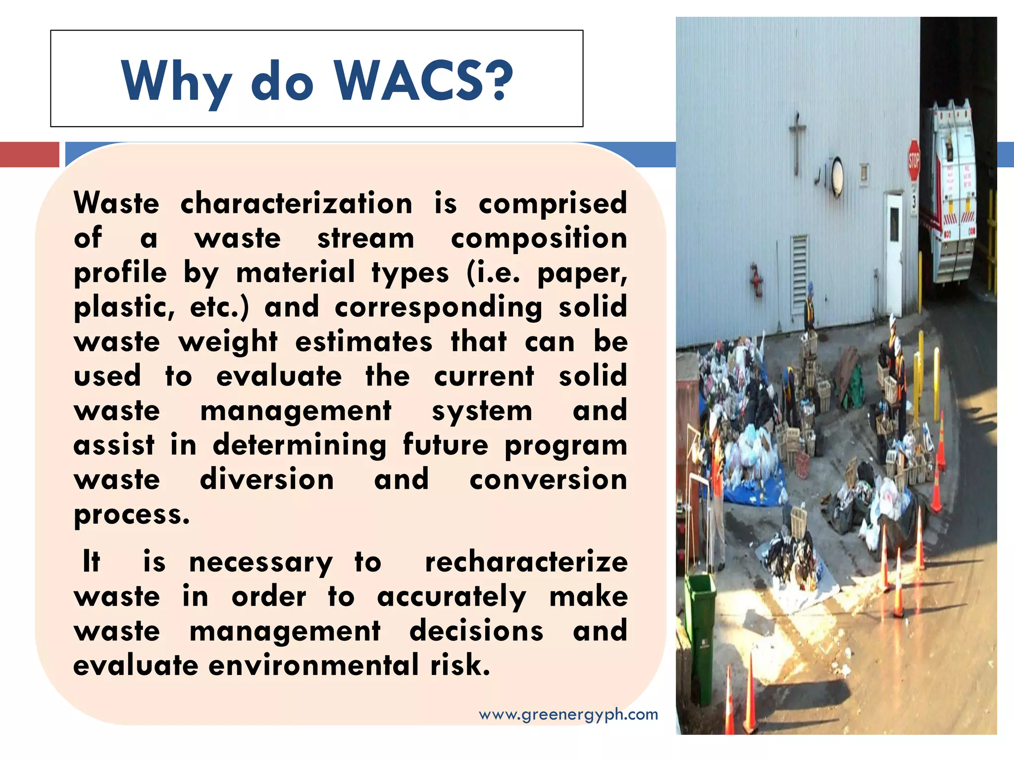 Waste analyses and characterization study (wacs for wte project ...