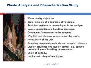 Waste analyses and characterization study (wacs for wte project) greenergy solutions | PDF